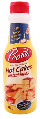 Harina para hot cakes Pronto instantáneo bote 180 g – Gran Bodega