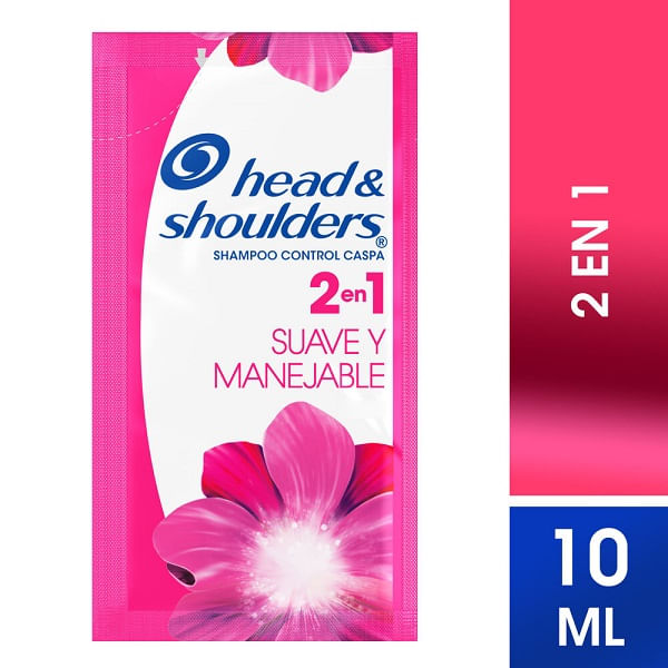 Shampoo 2en1 H&S suave manejable 24 sobres de 10 ml – Gran Bodega